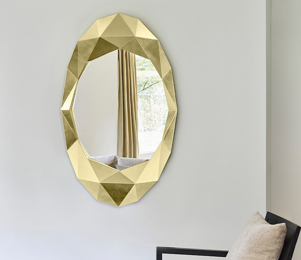 Miroir décoratif or mural design contemporain - Souffle d'Intérieur ...