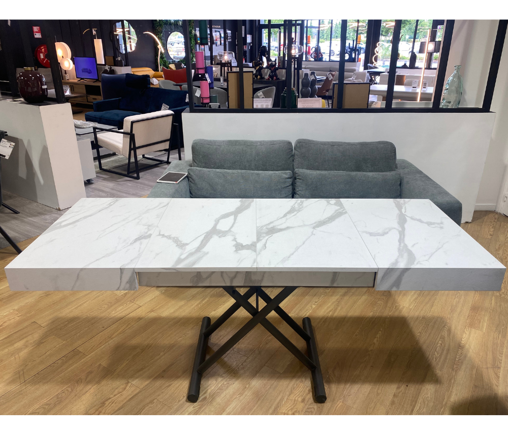 Table basse relevable et extensible marbre - Design contemporain ...