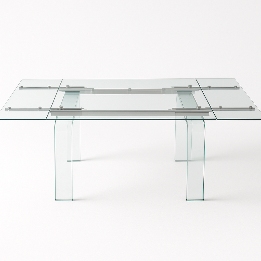 Table en verre extensible design – Verre trempé | Souffle d’Intérieur ...
