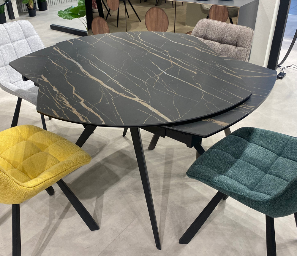 Table Salle à Manger Extensible "Achillen" | Marbre Foncé | Design ...