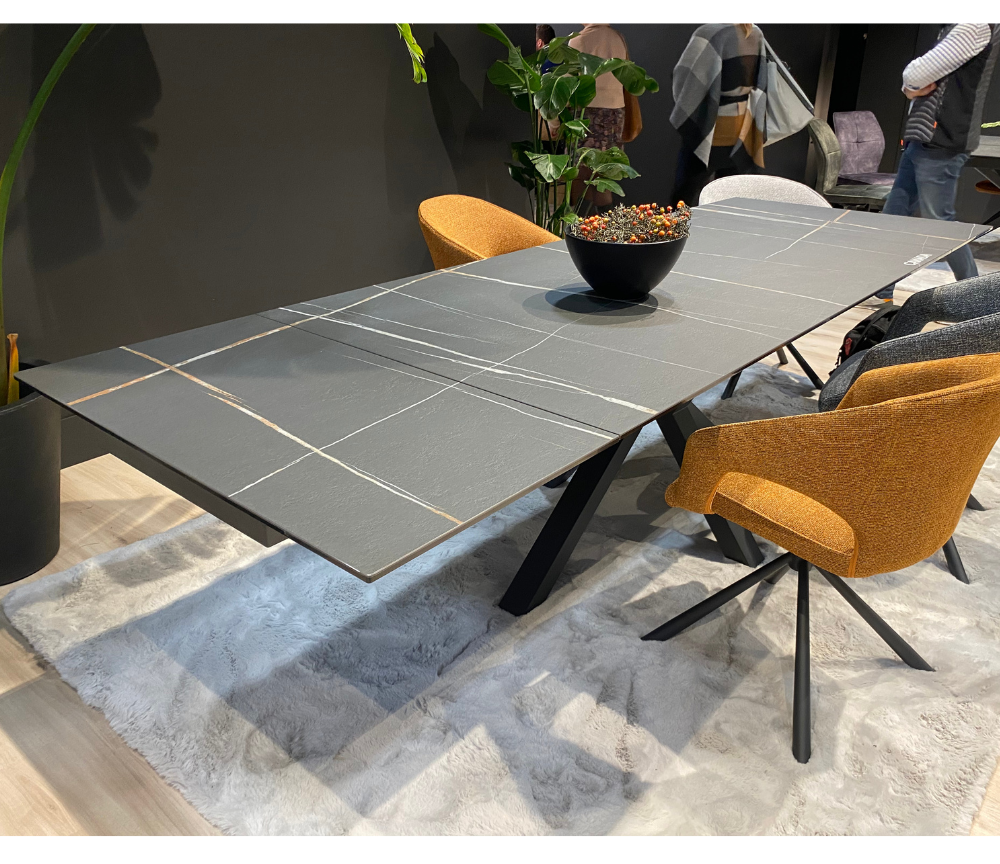 Table céramique marbre extensible Sarah - Élégance et durabilité - Souffle D'intérieur